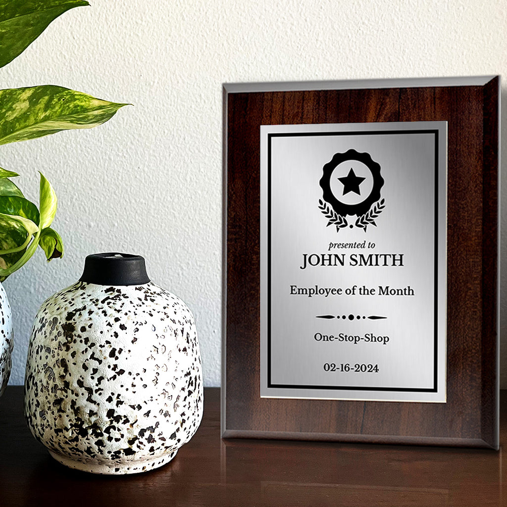 Employee Of The Month Customizable Award Plaque | Recognition of Achie ...