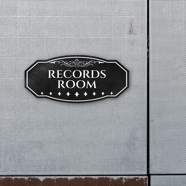 Victorian Plus Records Room Wall or Door Sign | Legal and Courtroom De ...