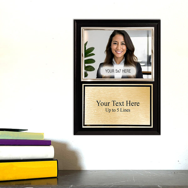 Gavels Fast Black Personalized Photo Plaque - Horizontal Picture Holde ...