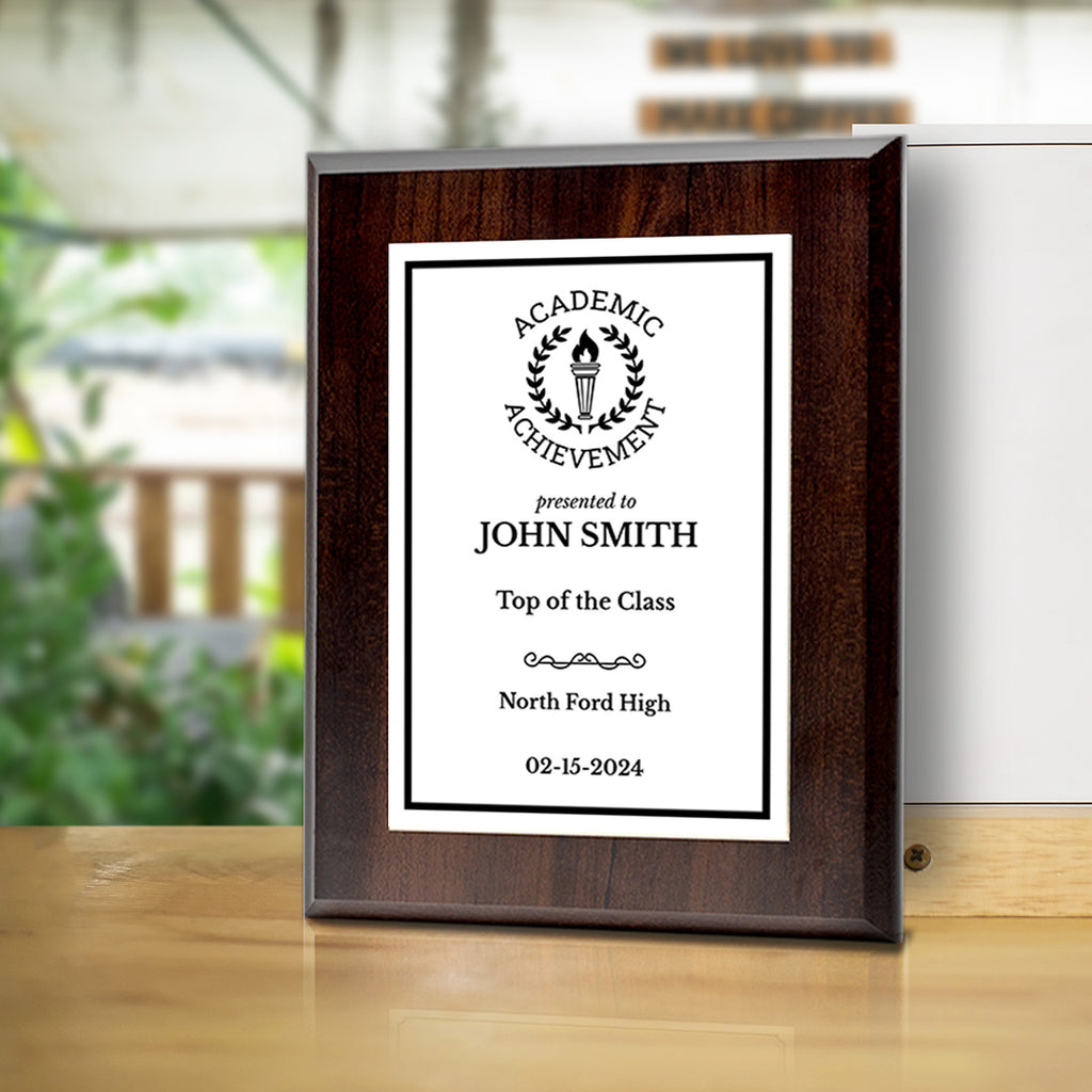 Academic Achievement Customizable Award Plaque | Recognition of Achiev ...