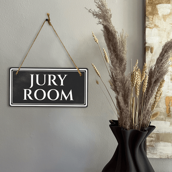 Jury Room 5" x 10" Hanging Wall or Door Sign | Legal and Court House R ...