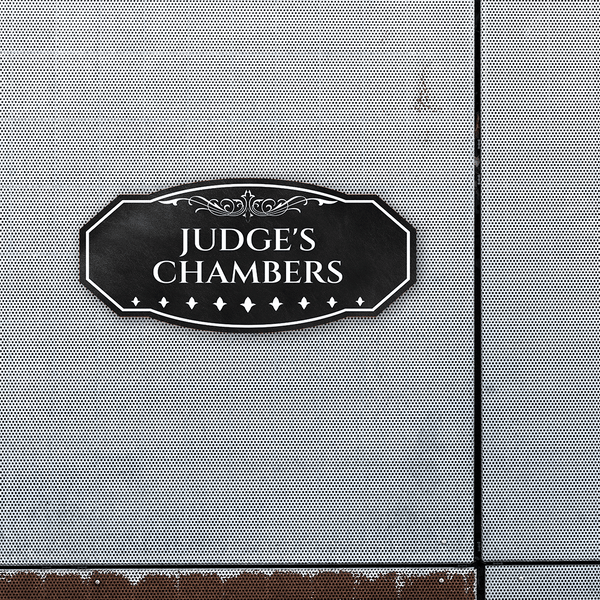 Victorian Plus Judge's Chambers Wall or Door Sign | Legal and Courtroo ...