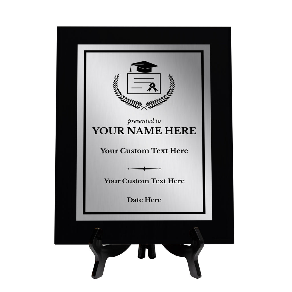 High School and College Graduation Customizable Black Frame Wooden Awa ...