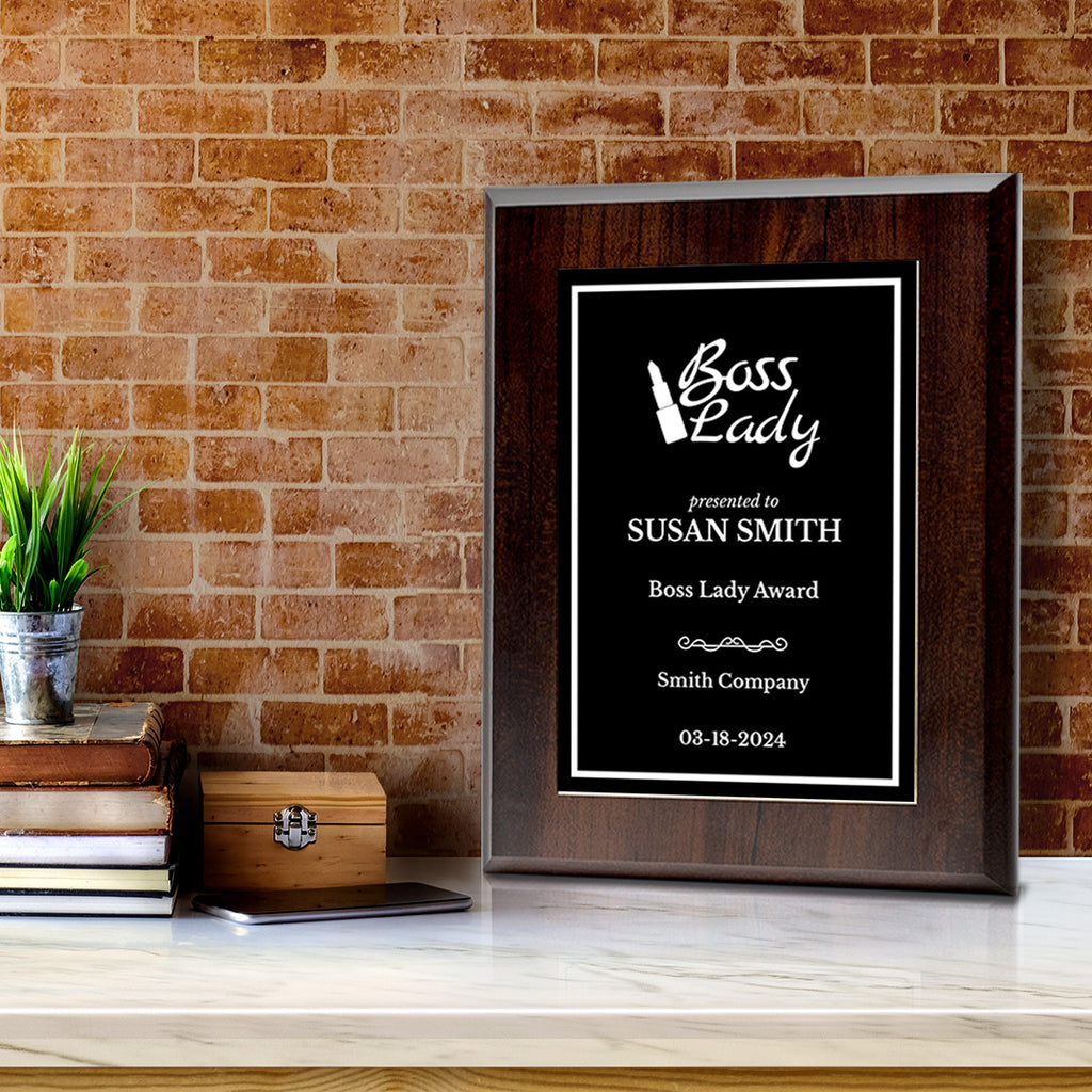 Boss Lady Customizable Award Plaque | Achievement and Recognition Pers ...