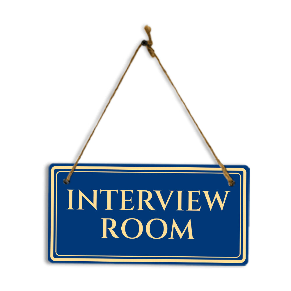 Interview Room 5" x 10" Hanging Wall or Door Sign | Legal and Court Ho ...