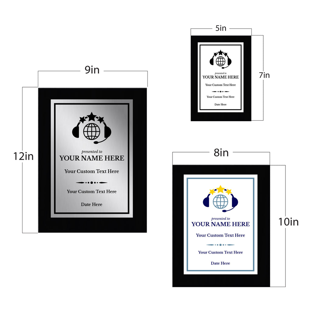 Customer Service Recognition Customizable Black Frame Award Plaque | E ...