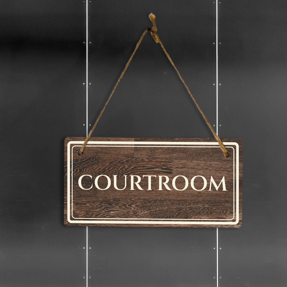 Courtroom 5" x 10" Hanging Wall or Door Sign | Legal and Court House R ...