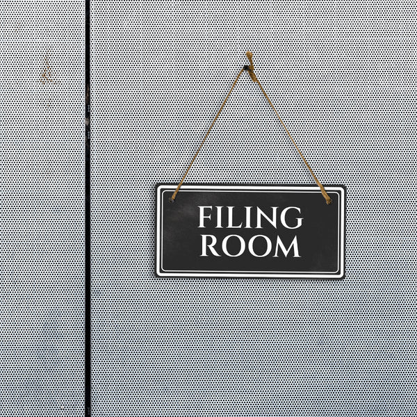 Filing Room 5" x 10" Hanging Wall or Door Sign | Legal and Court House ...