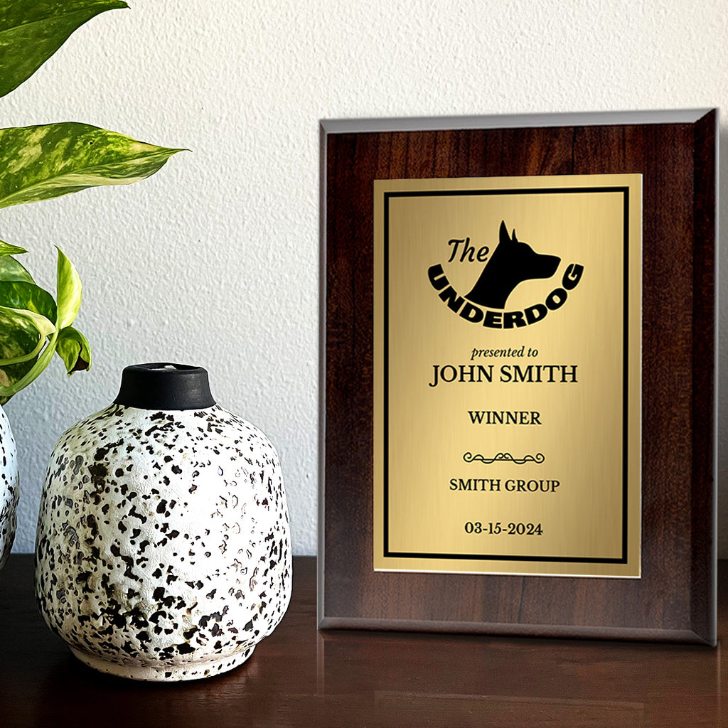 The Underdog Customizable Award Plaque | Achievement and Recognition P ...