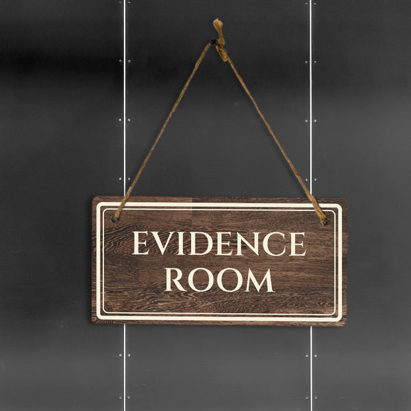 Evidence Room 5" x 10" Hanging Wall or Door Sign | Legal and Court Hou ...